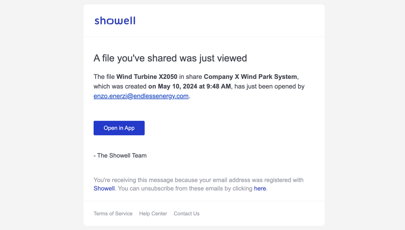 Receive Email Notifications for your Shares